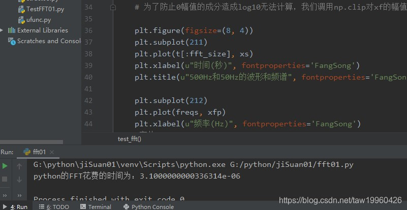 频谱分析:c和python对比fft的效率并画出幅度谱c 频谱分析 Csdn博客