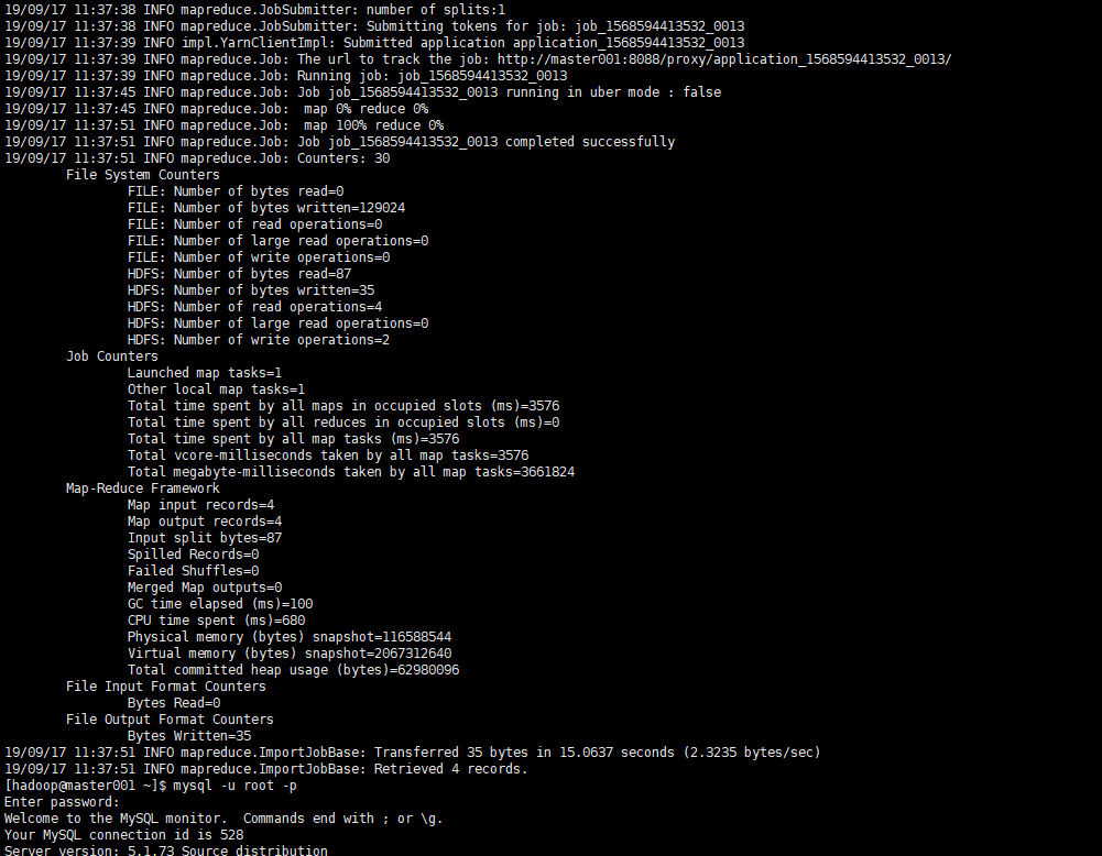 Sqoop将数据导入到hdfs（三）3在mysql数据库中创建任意一个表利用sqoop技术存储到hdfs的命令及结果截图 Csdn博客