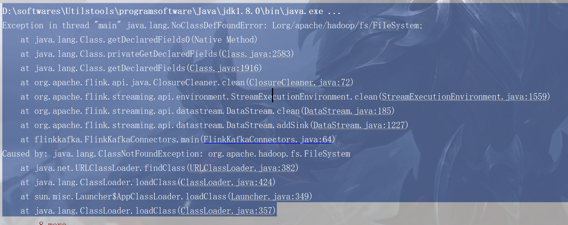 java.lang.NoClassDefFoundError: org.apache.hadoop.fs.FileSystem_java.lang.classnotfoundexception ...
