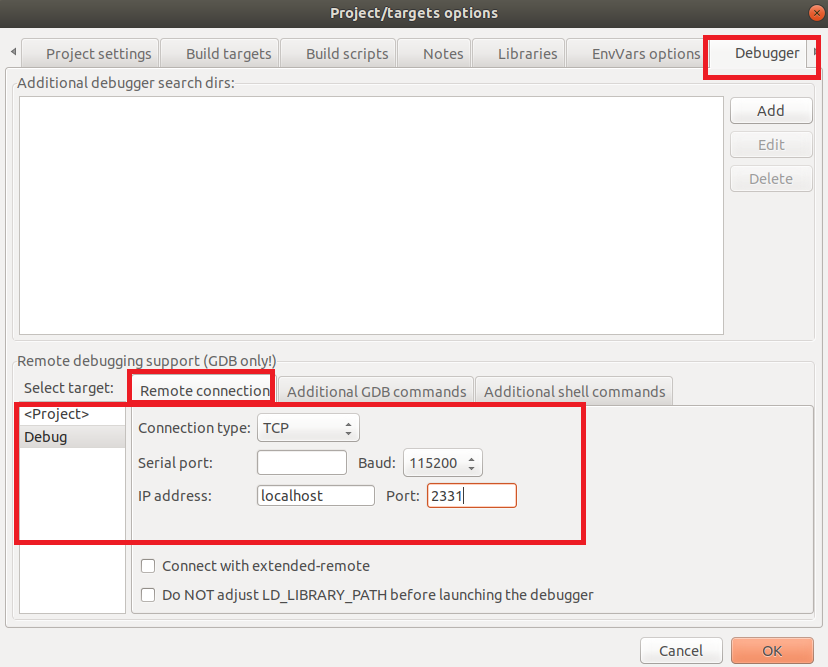 在Ubnutu虚拟机上，JLINK + GDB + codeblocks 实现图形化编译调试_codeviser jlink-CSDN博客