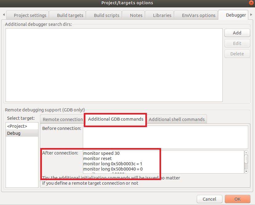 在Ubnutu虚拟机上，JLINK + GDB + codeblocks 实现图形化编译调试_codeviser jlink-CSDN博客