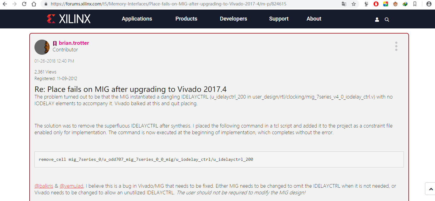 [Place 30-51] IDELAYCTRL elements have been found to be associated with ...
