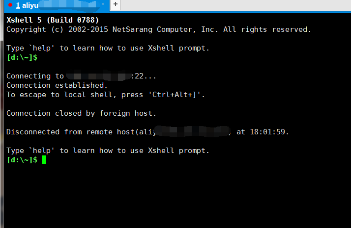 Xshell Ssh连接阿里云服务器报错，显示connection Closed By Foreign Host Disconnected From Remote Host非鱼飞飞余的博客 