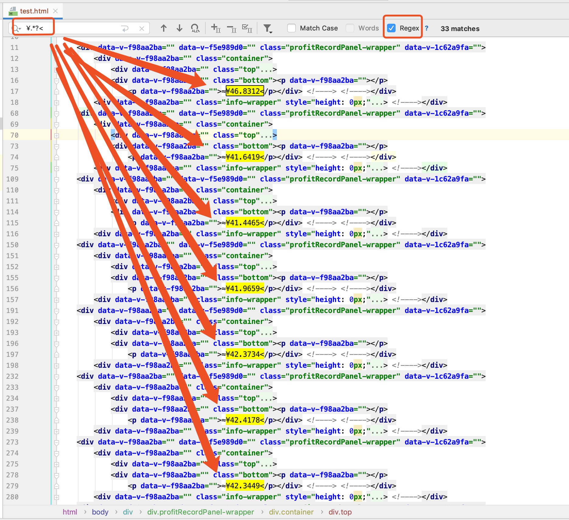 Intellij Idea 查找替换任意两个字符之间任意内容正则表达式正则替换a到b之间的字符 Csdn博客 
