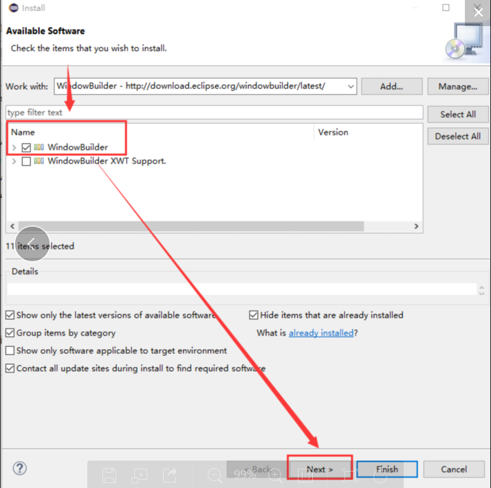Eclipse安装WindowBuilder（炒鸡详细）_eclipse4.14版本用什么windowbuilder-CSDN博客
