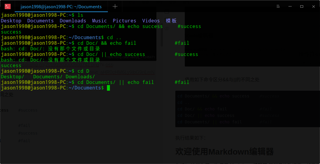 Linux中的Bash操作符&,&&,|,||及部分基本指令_bash &&-CSDN博客