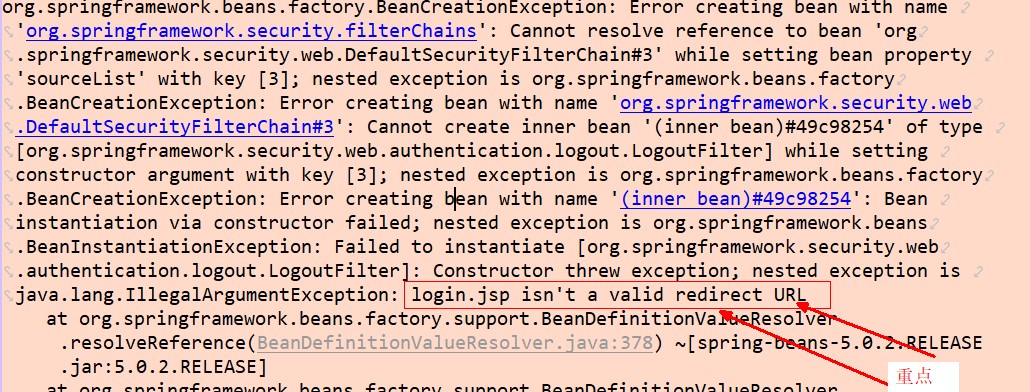 org.springframework.beans.factory.BeanCreationException: Error creating bean with name 'org ...