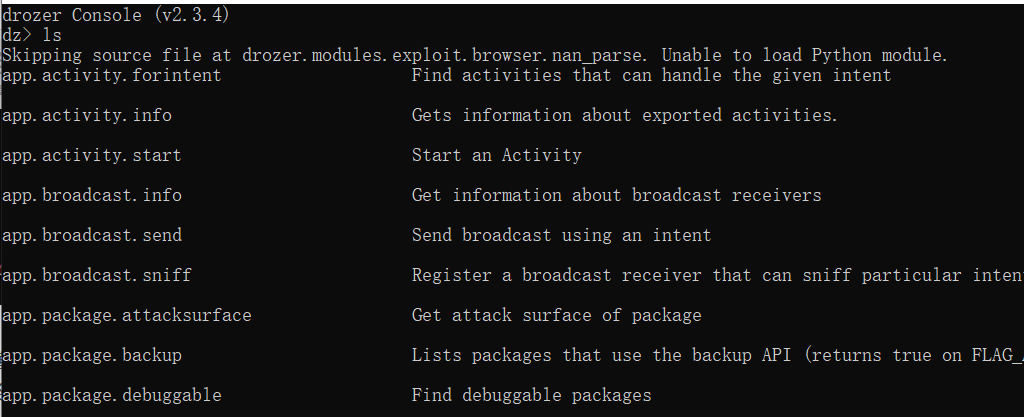 移动渗透测试（dozer,adb,夜神模拟器）_dozer列出所有包-CSDN博客