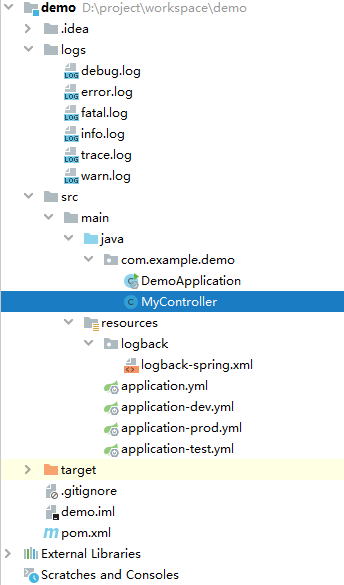 Spring boot 项目 整合 logback (不同级别的日志输出到不同的文件以及不同环境日志输出)_logback不同级别输出到不同 ...