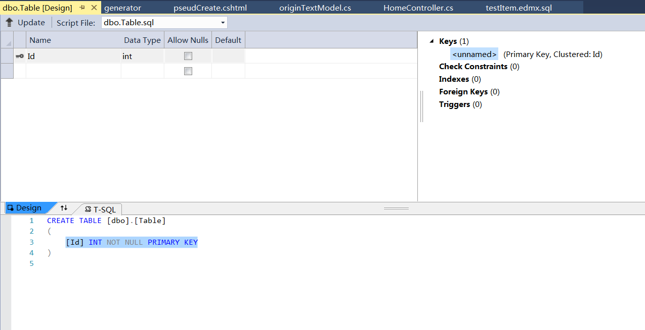 通过visual studio 向 sql server添加新的数据库表_在visualstudio中 怎么给sqlserver的固定名称的数据库中创建表格-CSDN博客