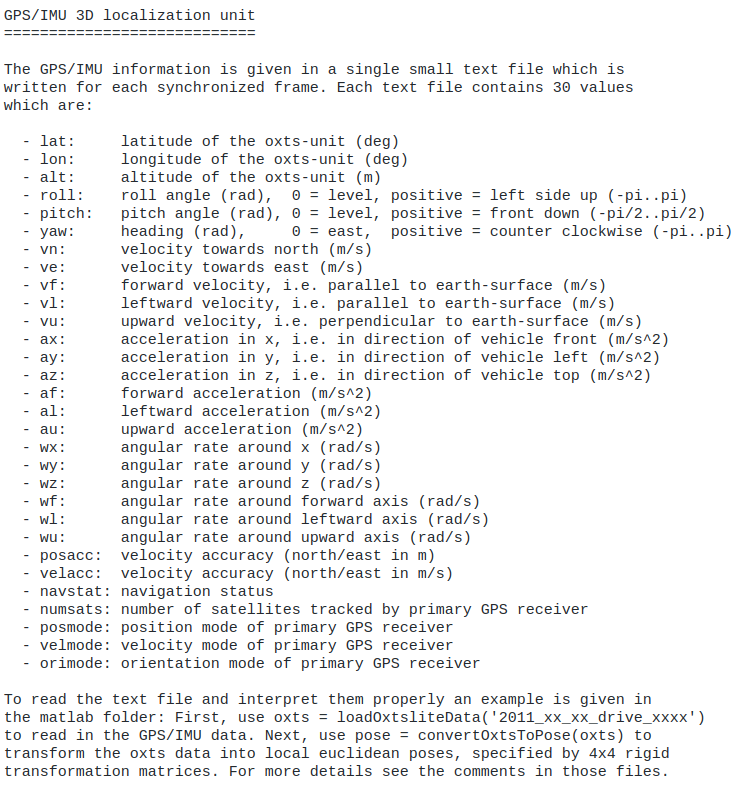 Kitti中GPS/IMU数据格式_如何将gps数据转成kitti数据格式?-CSDN博客