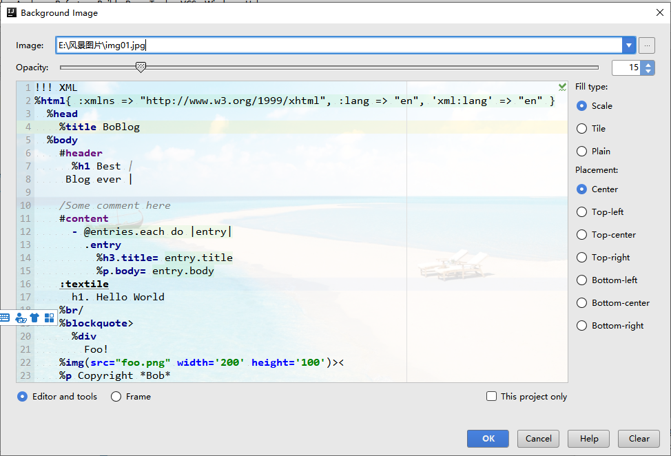 安装插件设置Intellij IDEA背景图片_idea background image plus 名片 图设置-CSDN博客