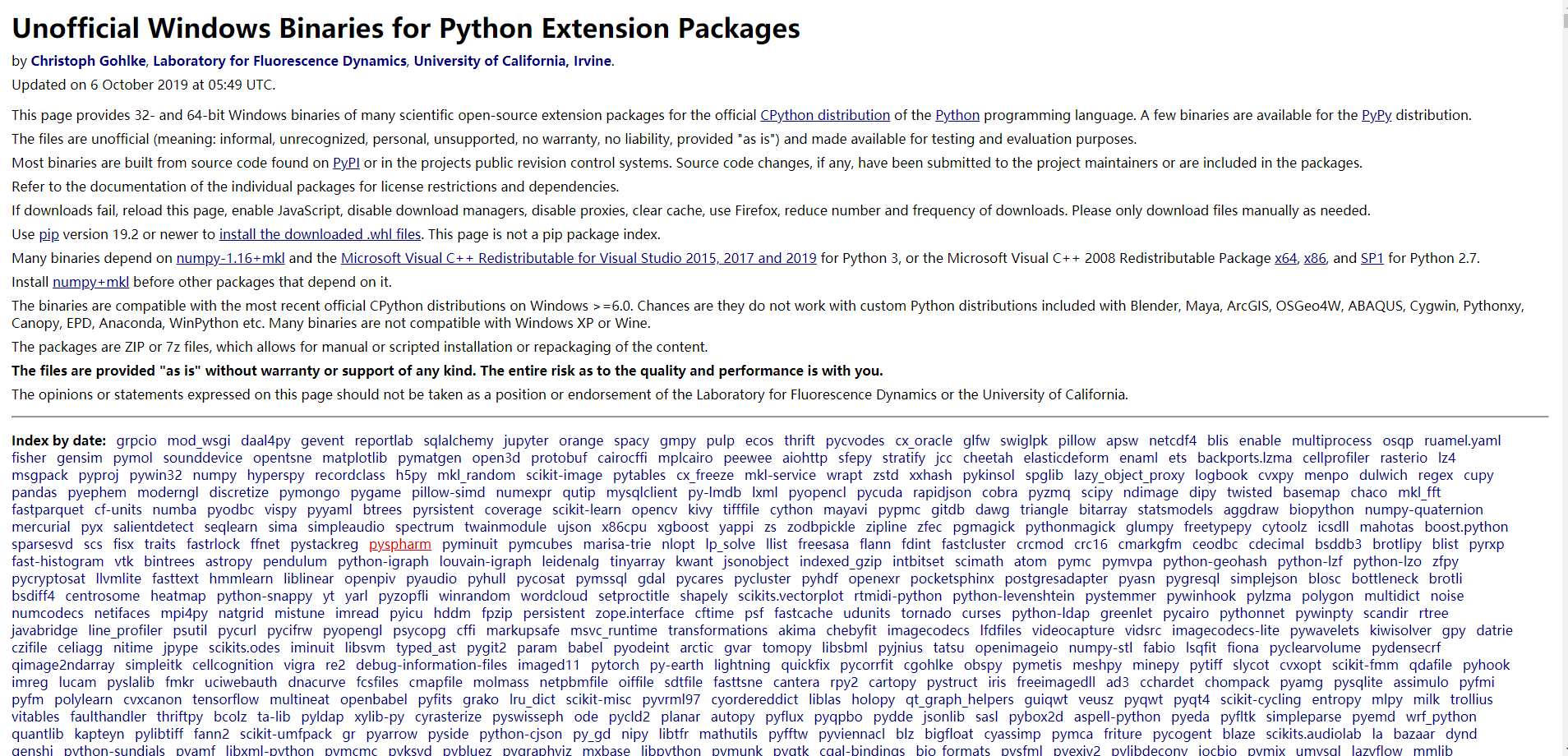 Python第三方库大全python轮子whl文件下载python第三方库下载大全pip第三方库安装失败处理python轮子下载网址 Csdn博客 7990