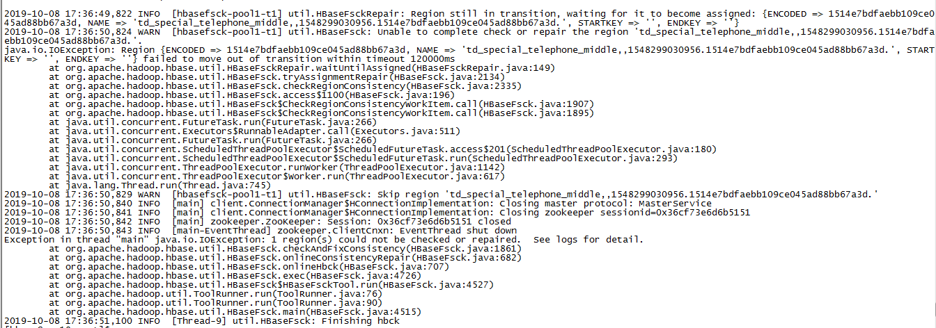 Hbase写数据出现 is not online on ...,16020,1569380560106异常_hbase 16020_小白-测试的博客-CSDN博客
