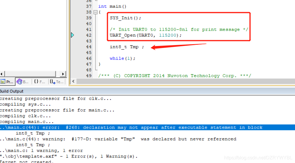 Error 268 Declaration May Not Appear After Executable Statement In Blockkeil5报错268 Csdn博客