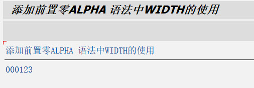 Abap 新特性 删除或增加前置零（二）：限制字符总长度abap Alpha Csdn博客