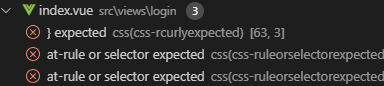 at-rule or selector expected css报错-CSDN博客