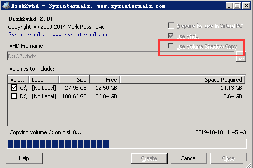 error snapshotting volumes 灾难性故障 disk2vhd-CSDN博客