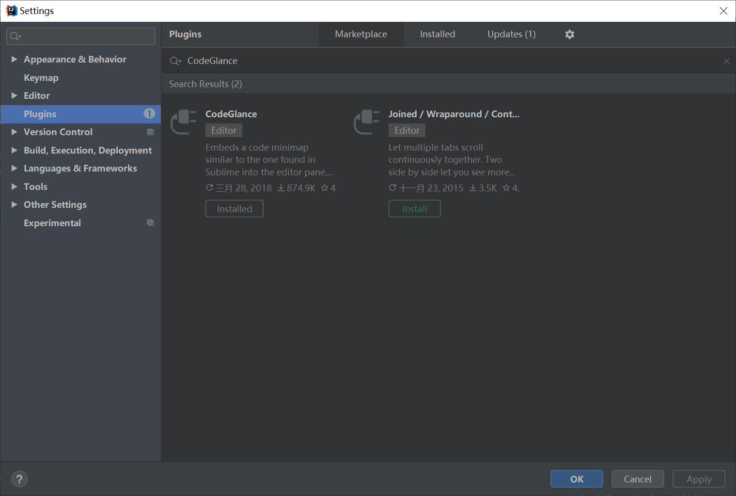 Intellij Idea代码缩略图插件codeglanceidea显示缩略图 Csdn博客 
