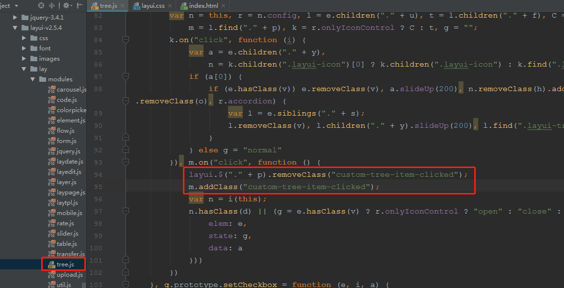 layui tree点击后增加颜色改变效果_layui 树组件选中变颜色-CSDN博客