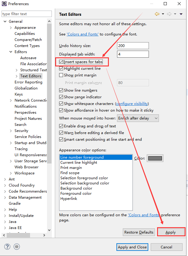 Eclipse 空白显示 + tab 键显示4个空格_eclipse 的html文件tab键为四个空格-CSDN博客