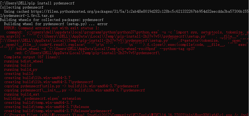 安装pydensecrf_windows pip install pydensecrf-CSDN博客