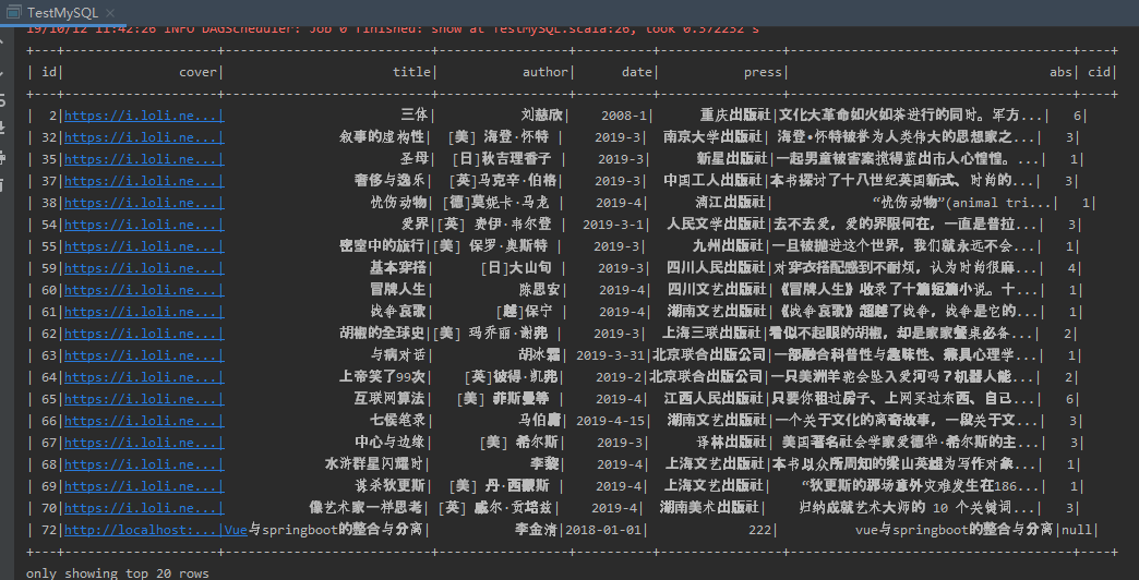 Scala+Spark连接MySQL数据库使用例子_spark-shell中使用scala 连接数据库-CSDN博客