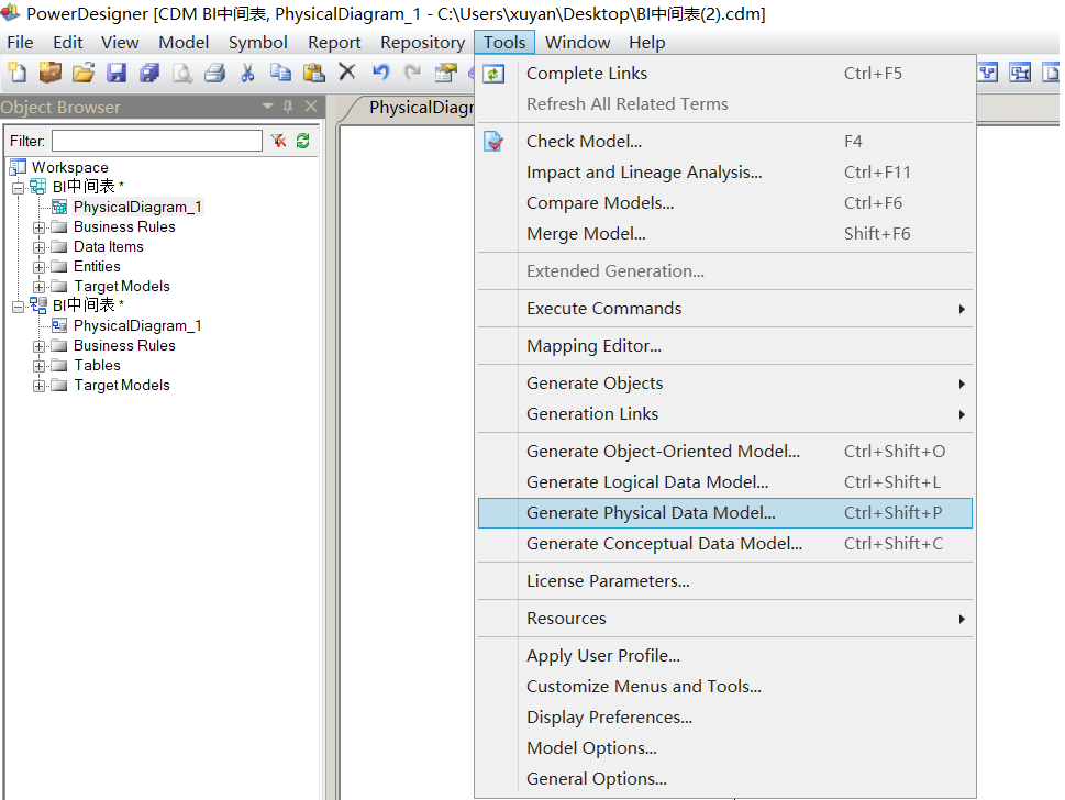 PowerDesigner 将 CDM 转为 Oracle SQL建表语句_powerdesigner逆向工程生成oracle建表语句-CSDN博客
