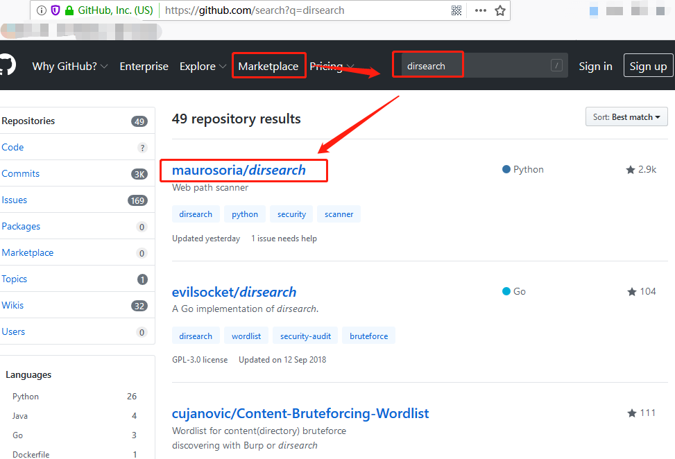 目录扫描工具dirsearch的安装使用_csdn dirsearch-CSDN博客