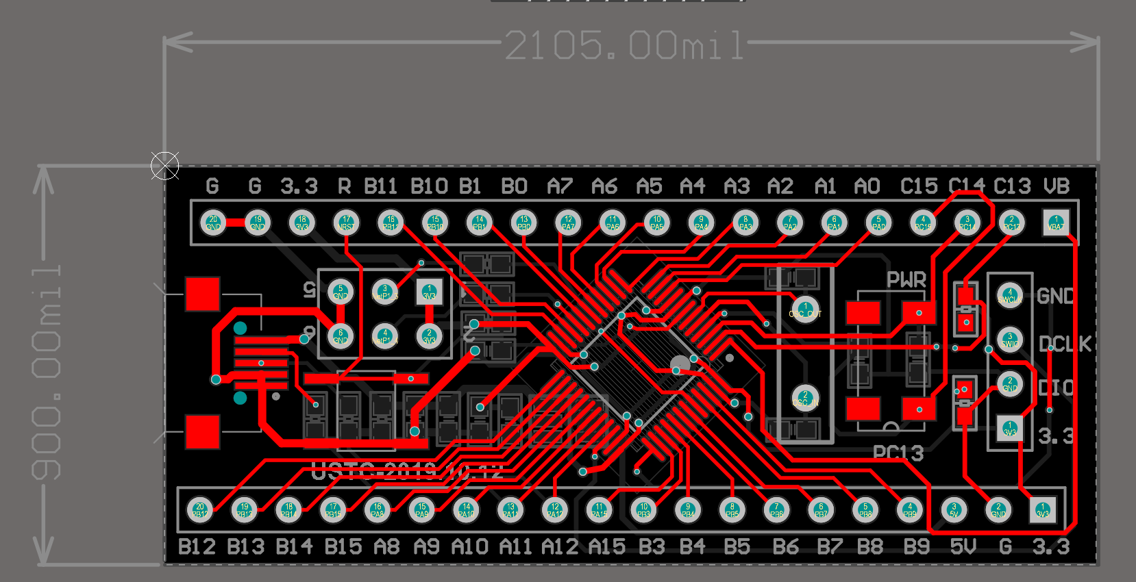 AD19----免费分享STM32F103C8T6 STM32开发板小系统板（原理图—PCB）_stm32f103c8t6实物图-CSDN博客
