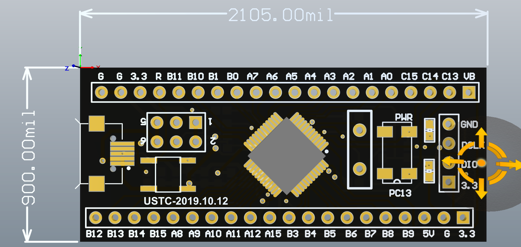 AD19----免费分享STM32F103C8T6 STM32开发板小系统板（原理图—PCB）_stm32f103c8t6实物图-CSDN博客