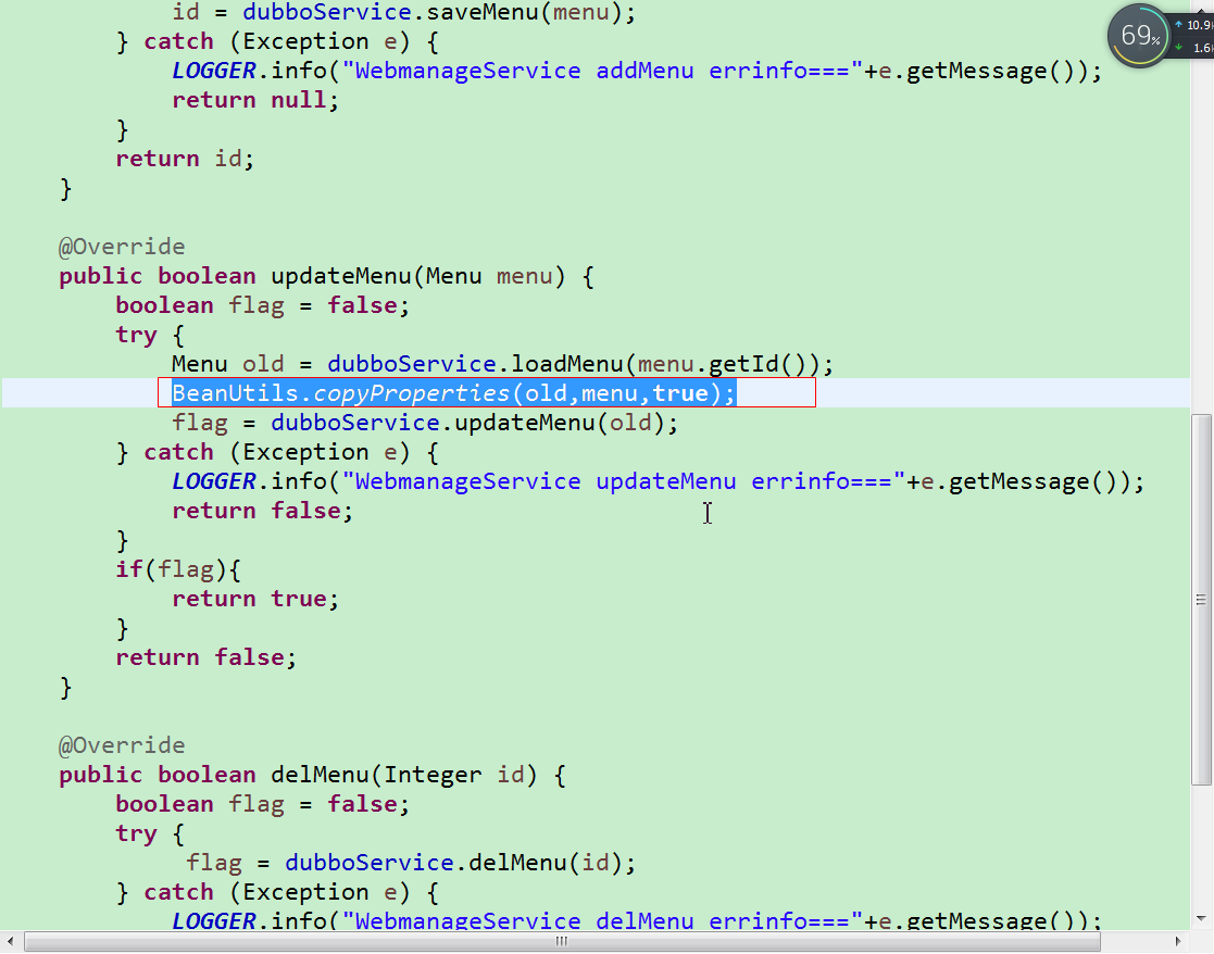 优化：org.apache.commons.beanutils.BeanUtils.copyProperties方法复制对象属性时忽略null值_copyproperties方法 如果为 ...