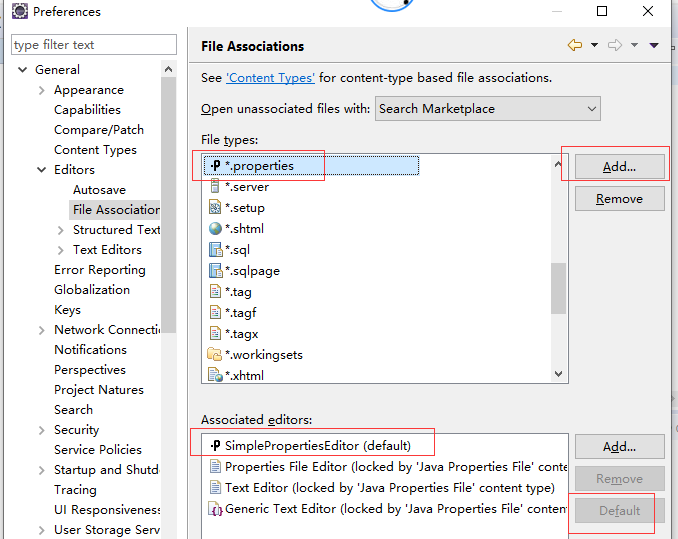 以properties文件为例演示eclipse设置文件默认打开方式_eclipse 打开properties-CSDN博客