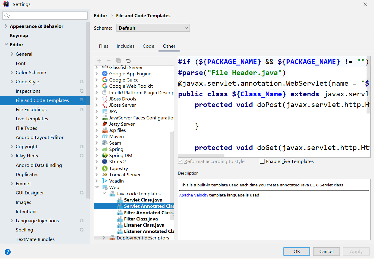 在IDEA中修改servlet模板使得自动配置webURL-CSDN博客