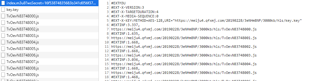 m3u8文件里只有js链接，没有ts链接，和key文件的一点记录_搜索不出m3u8文件很多js后缀-CSDN博客