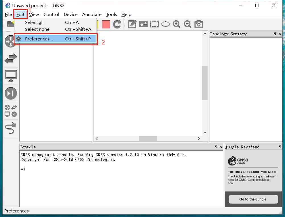 GNS3的安装步骤和环境配置_gns3配置路径-CSDN博客