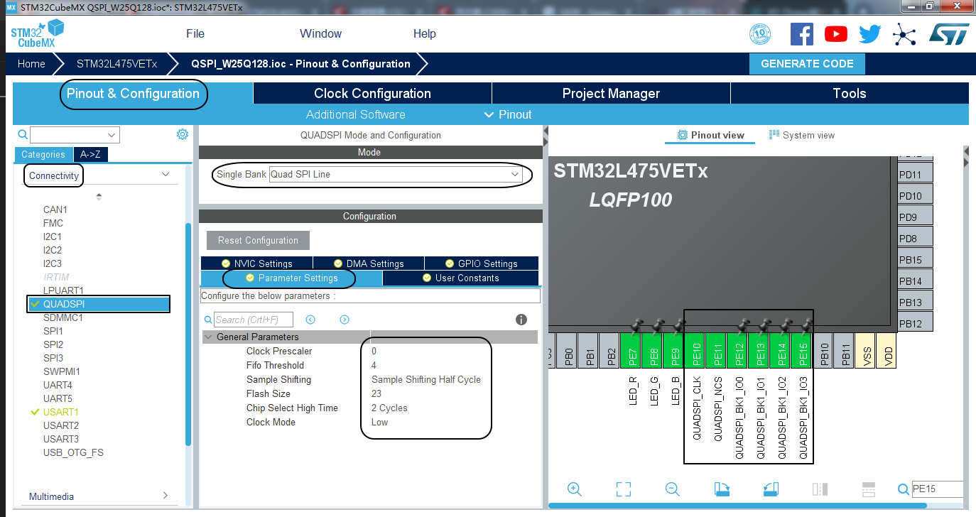 STM32之CubeL4（三）--- SPI + QSPI + HAL_hal qspi-CSDN博客