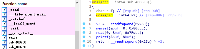 CTF中的PWN——绕canary防护2（64bit + 格式化字符串漏洞leak canary + 栈溢出）_canary ctf x64-CSDN博客