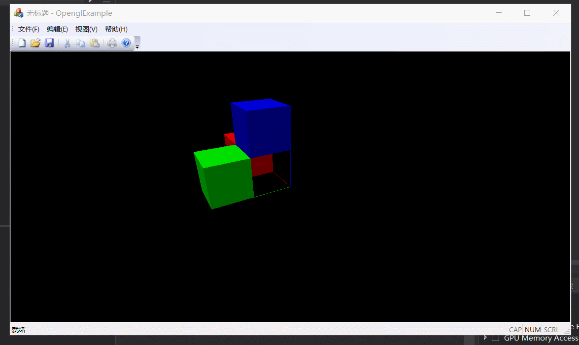 MFC——OpenGL编程_绘制三个立方体,位置如图所示。要求绘制出坐标系的 3 个坐标轴。-CSDN博客