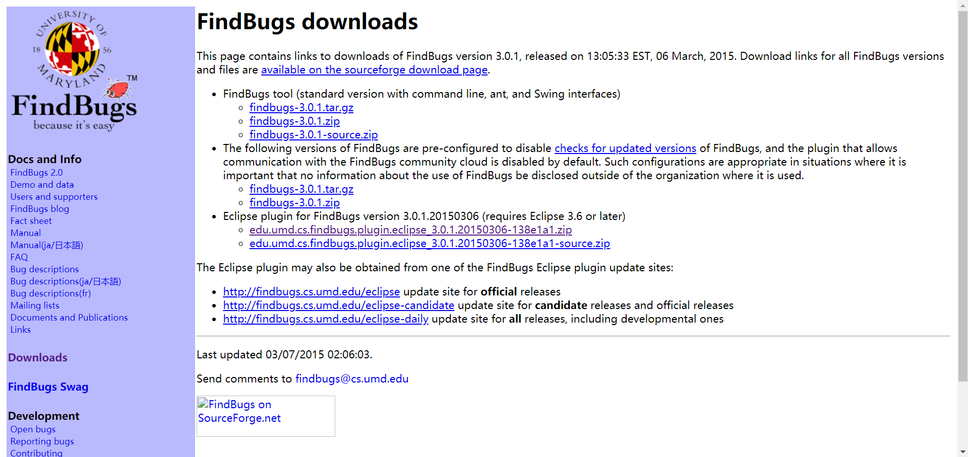 Findbugs的在eclipse中的本地安装_edu.umd.cs.findbugs.plugins.core-CSDN博客