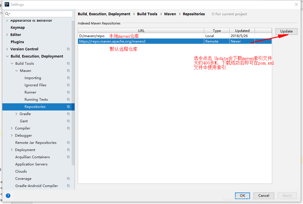 Idea中添加maven远程仓库idea 2018的maven的repositories Url没有远程仓库 Csdn博客