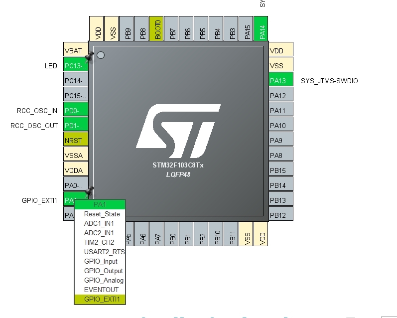 Stm32cubeide开发笔记2 Gpio外部中断 Stm32cubeide Gpio中断 Csdn博客