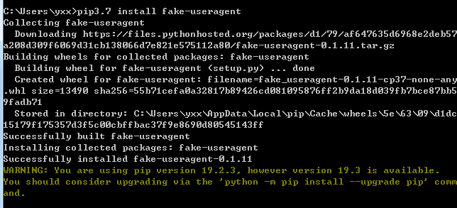 【python 爬虫】错误显示：ModuleNotFoundError: No module named 'fake_useragent'_no module named fake ...