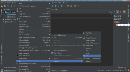 gitlab结合git、idea 分支合并 分支创建 冲突解决大全_gitlab ide merge-CSDN博客
