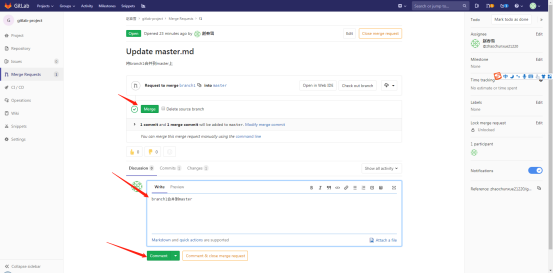 gitlab结合git、idea 分支合并 分支创建 冲突解决大全_gitlab ide merge-CSDN博客