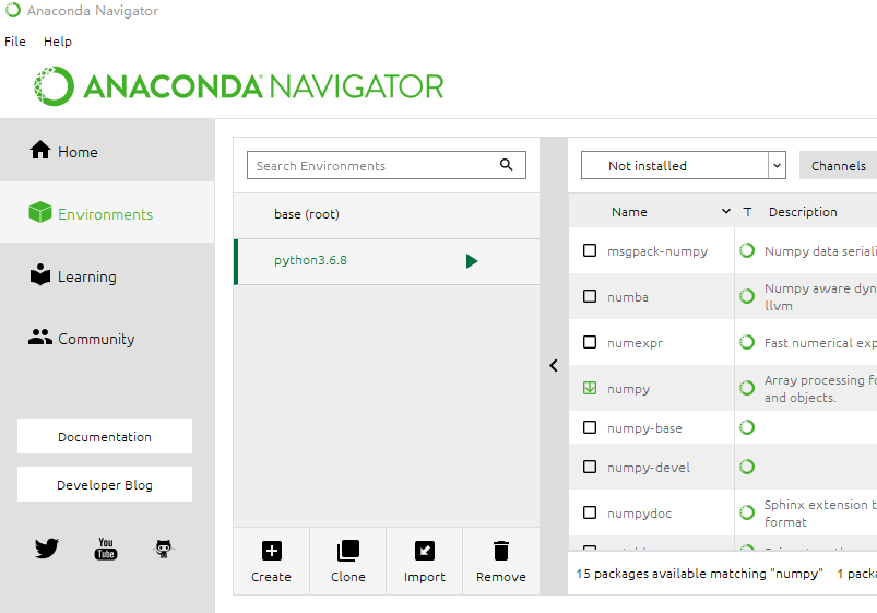 在Anaconda Navigator中创建虚拟python3.6.8环境并运行setup.py生成pyd文件_anaconda setup.py-CSDN博客
