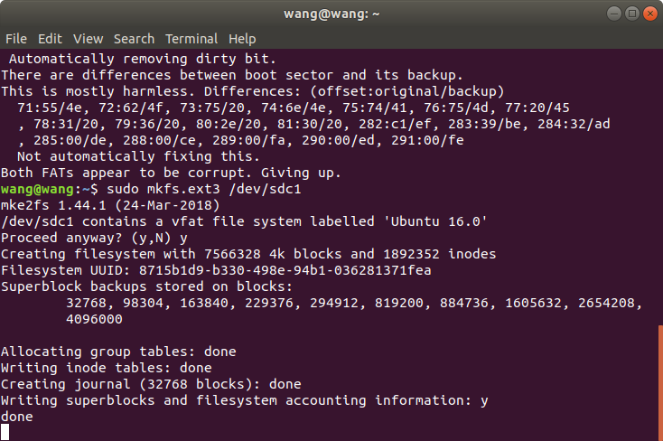 u盘损坏 Can't Read Superblock-CSDN博客