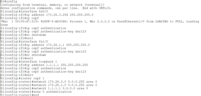 OSPF区域认证和接口认证配置实验_area 0 authentication message-digest-CSDN博客