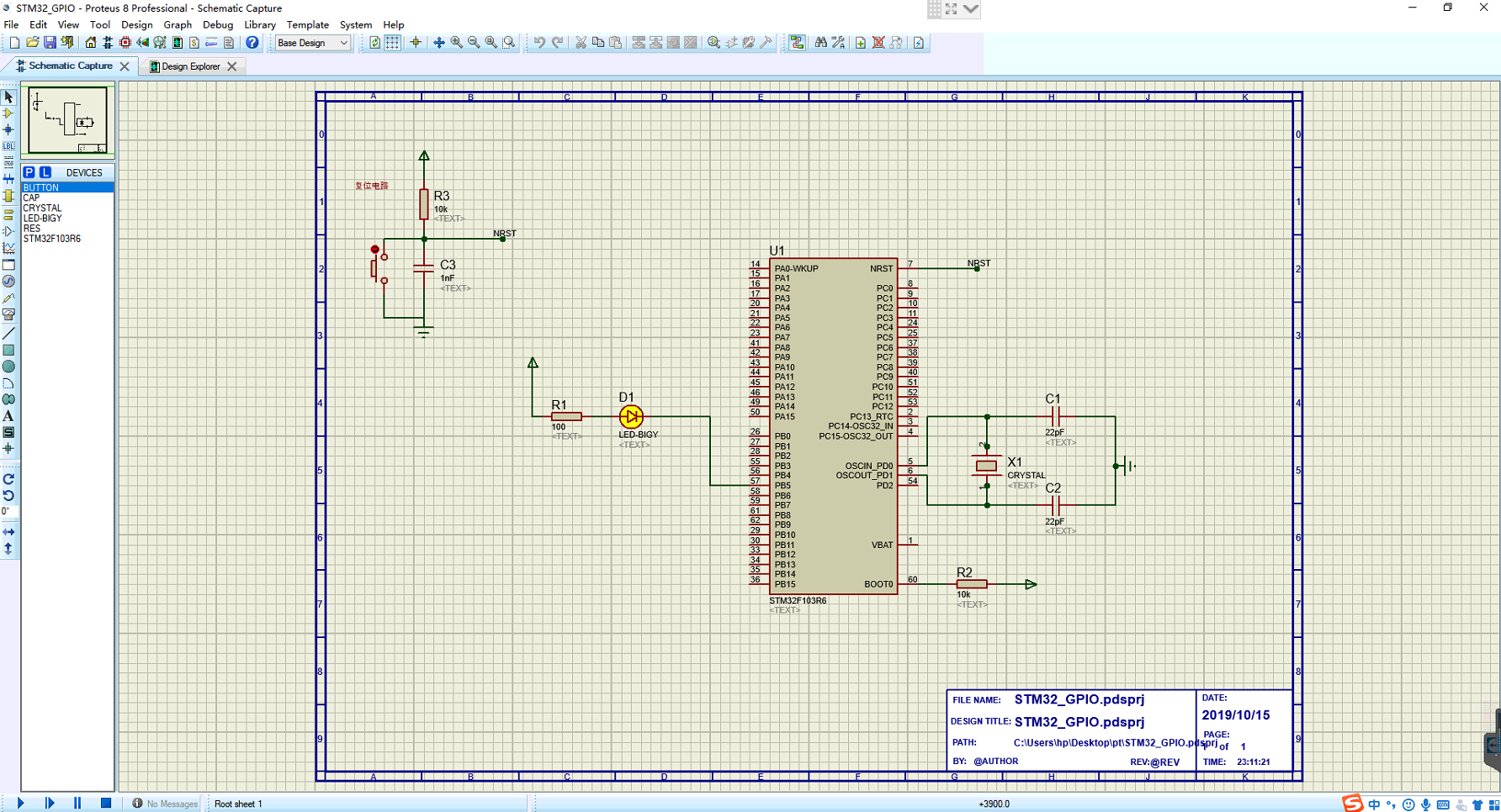 stm32入门项目配置及Led实验（proteus）_stn32的proteus 库-CSDN博客
