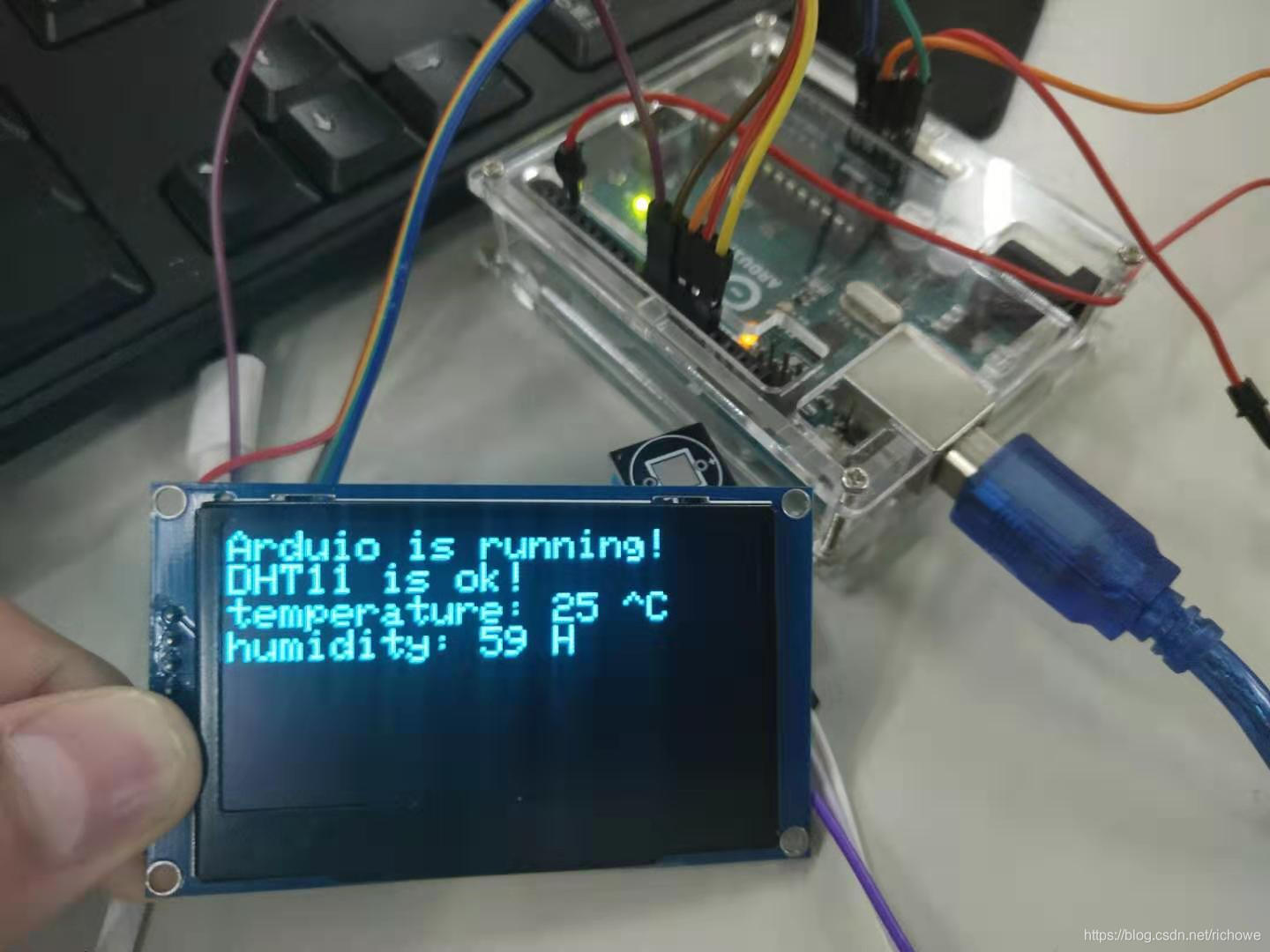 Arduino利用温湿度传感器在oeld屏幕spi接口上显示arduino温度传感器显示到oled屏上 Csdn博客
